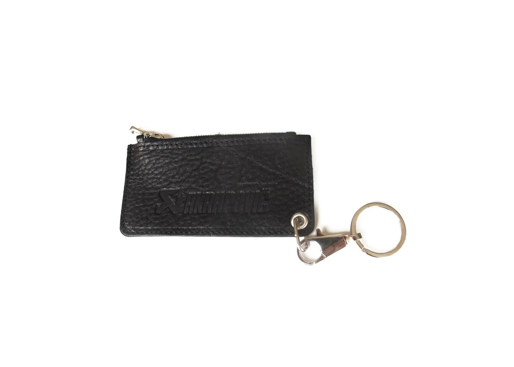 Akrapovic Leather Zip Keychain Black - Falan Parts