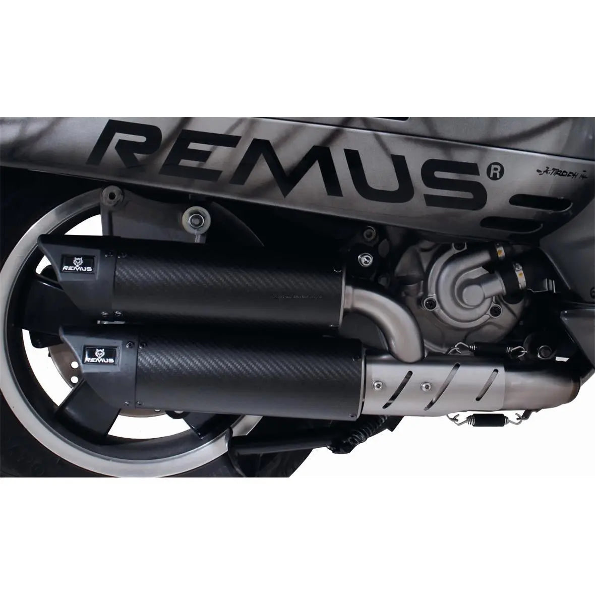 Racing Exhaust REMUS Dual Flow Carbon | Vespa GTS Models 300cc (`16-`20 ...